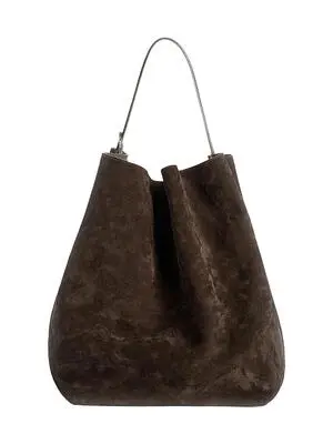 TOTEME Suede Belted Tote Shoulder Bag - Brown