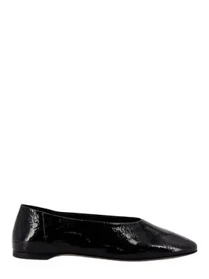 TOTEME Patent Leather Ballerinas - Black