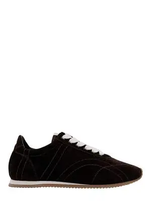 TOTEME Leather Sneakers With Stitching Detail - Brown