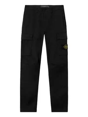Stone Island Organic Cotton Trousers - Black