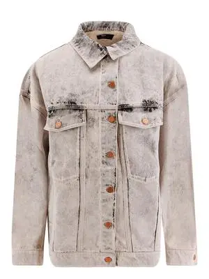 3X1 Bleached Denim Trucker Jacket
