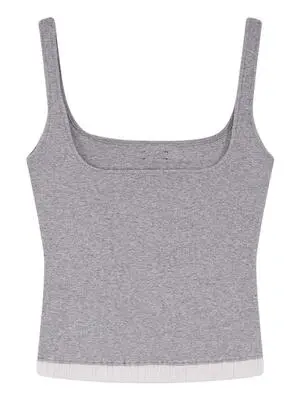 ENTIRE STUDIOS Ribbed Cotton Tank Top - Grey