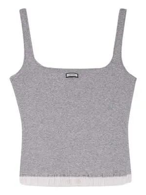 ENTIRE STUDIOS Ribbed Cotton Tank Top - Grey