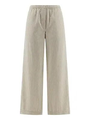 MIU MIU Striped Cotton Pajama Pants