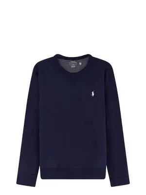 Polo Ralph Lauren Cotton-blend Sweatshirt With Embroidered Logo - Blue
