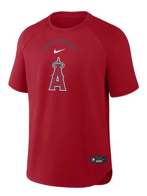 Nike Los Angeles Angels Authentic Collection Batting Practice Pregame Mlb Top - Red