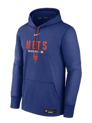 Nike New York Mets Authentic Collection Therma Mlb Pullover Hoodie - Blue