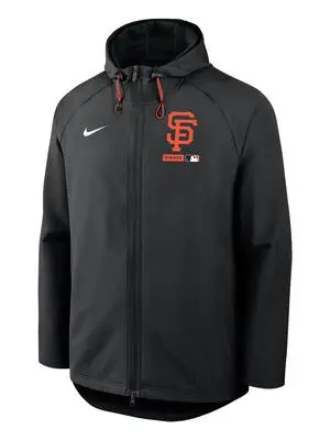 Nike San Francisco Giants Authentic Collection Therma-fit Mlb Full-zip Hooded Jacket - Black