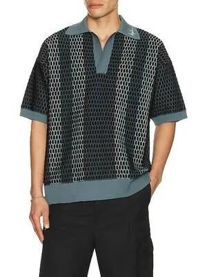 Amiri Striped Polo - Blue
