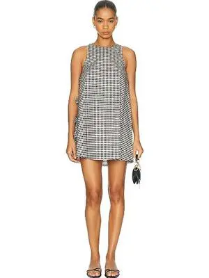 Caroline Constas Brynn Gingham Check Dress - Black