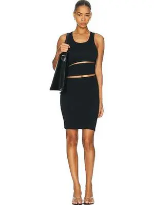 Coperni Spiral Tank Dress - Black