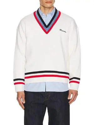 Marni V-neck Virgin Wool Sweater - Alabaster