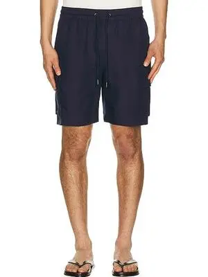 Onia Air Linen Pull-on Cargo Short - Deep Navy