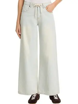 Vintage Havana Stretch Denim Wide Leg Pants - Salt Wash