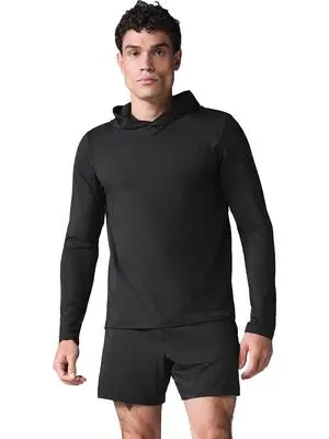 Alo Yoga Conquer Reform Long Sleeve With Hood - Black