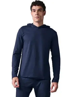 Alo Yoga Conquer Reform Long Sleeve With Hood - Navy