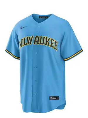 Nike Christian Yelich Milwaukee Brewers Mlb Replica Jersey - Blue