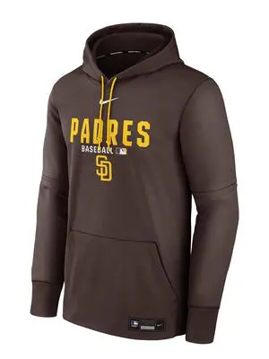 Nike San Diego Padres Authentic Collection Therma Mlb Pullover Hoodie - Brown