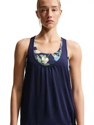 Nike Layered Tankini Top - Blue
