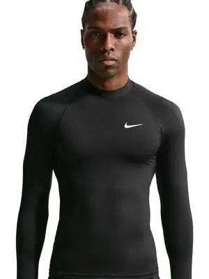 Nike Swim Whitewater Essential Dri-fit Uv Long Sleeve Rashguard Top - Black
