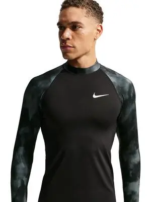 Nike Swim Whitewater Long Sleeve Rashguard Top - Black