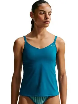 Nike Swim Effortless Essential V-neck Tankini - Blue