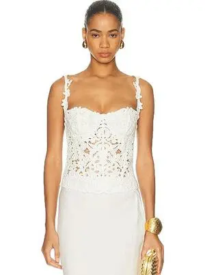Cult Gaia Zaire Lace Top - Off White