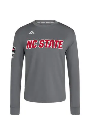 Adidas North Carolina Wolfpack Dugout Crew Pullover - Team Dark Grey / White / Ncaa-ncs-7n4