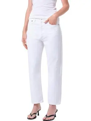 AGOLDE 90's Crop Mid Rise Loose Jeans - Marshmallow