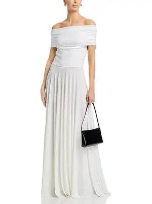 Norma Kamali Flared Gown - Snow White