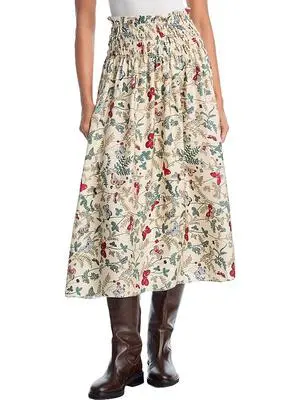 The Great. Canary Midi Skirt - Floating Butterfly