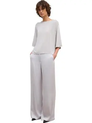 HOUSE OF DAGMAR Fluid Knit Top - Silver