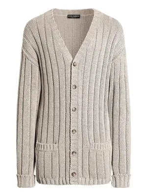 Dolce & Gabbana Cotton-blend Cardigan - Beige