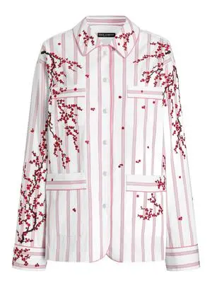 Dolce & Gabbana Vanity Shirt With Floral Embroidery - Multicolor