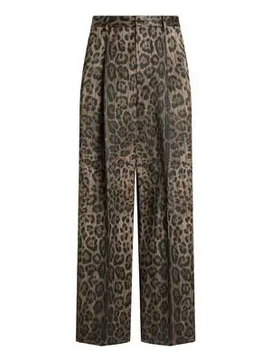 Dolce & Gabbana Leopard Jacquard Trousers - Print