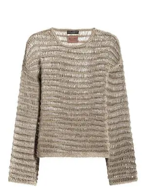 Dolce & Gabbana Cotton-linen Pullover - Beige