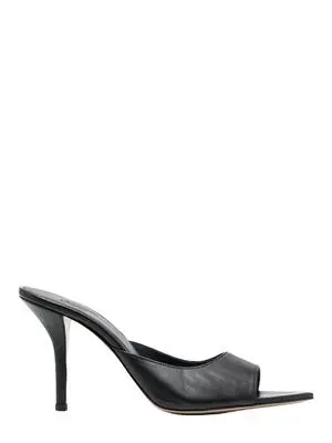 GIABORGHINI Leather High Heel Sandals - Black