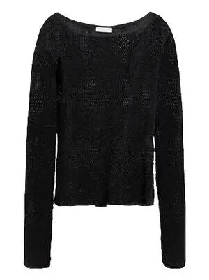BALLANTYNE Open-knit Metallic Sweater - Black