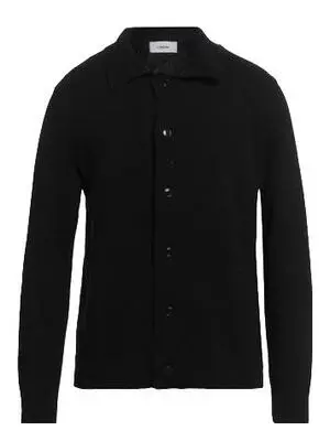 LARDINI Cardigan In Cotton And Polyamide - Black