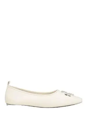 Tory Burch Leather Ballet Flats - White
