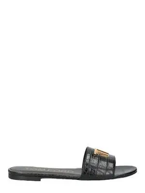 TOM FORD Sandals In Calfskin With Crocodile Print - Black