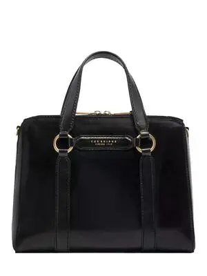THE BRIDGE Laura Large Leather Tote Bag Black