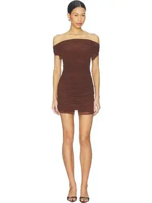 LOVERS AND FRIENDS Katie Mini Dress - Espresso