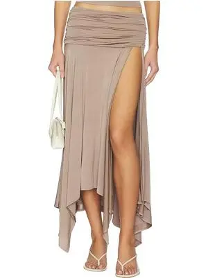 Nbd Niya Midi Skirt - Taupe