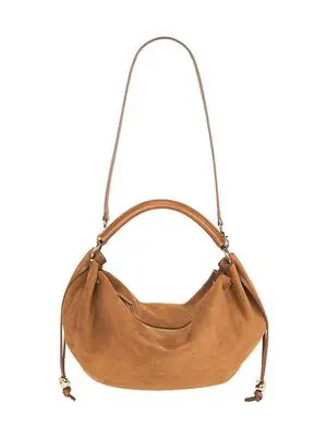 Madewell Gathered Shoulder Bag - Aged Cognac Suede