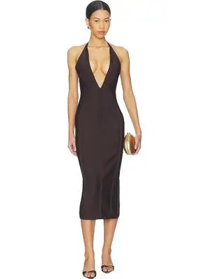 Superdown Kass Bandage Midi Dress - Brown
