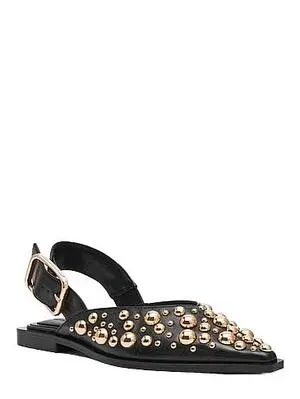 Pink Steve Madden Shay Studded Slingback Flats - Black