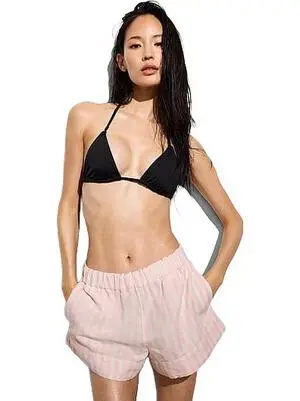 Victoria's Secret Swim Beachwear Linen Shorts - Print