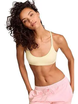 Pink All-day Cotton™ Low-scoop Racerback Bra - Beige