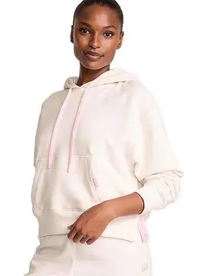 Victoria's Secret Angel Essentials Popover Fleece Hoodie - White,ivory